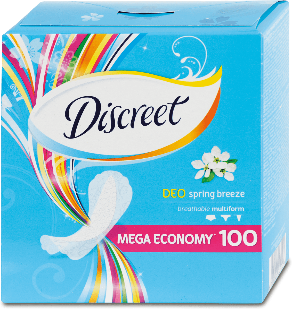 Discreet Absorbante zilnice Multiform Spring Breeze, 100 buc cumpără ...