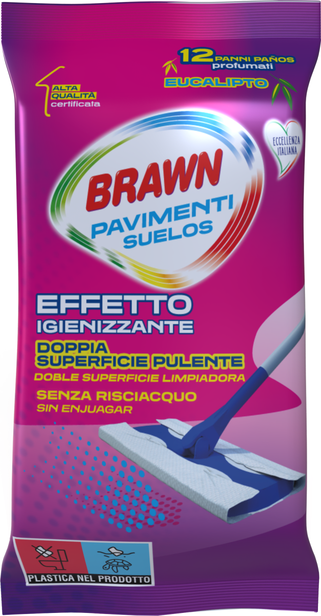 BRAWN Panni pavimenti igienizzanti, 12 pz Acquisti online sempre convenienti | dm Italia