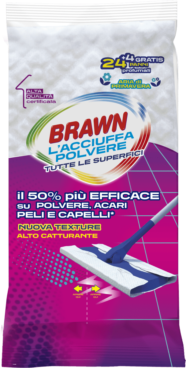 BRAWN L'acciuffa polvere panni profumati per tutte le superfici, 28 pz ...