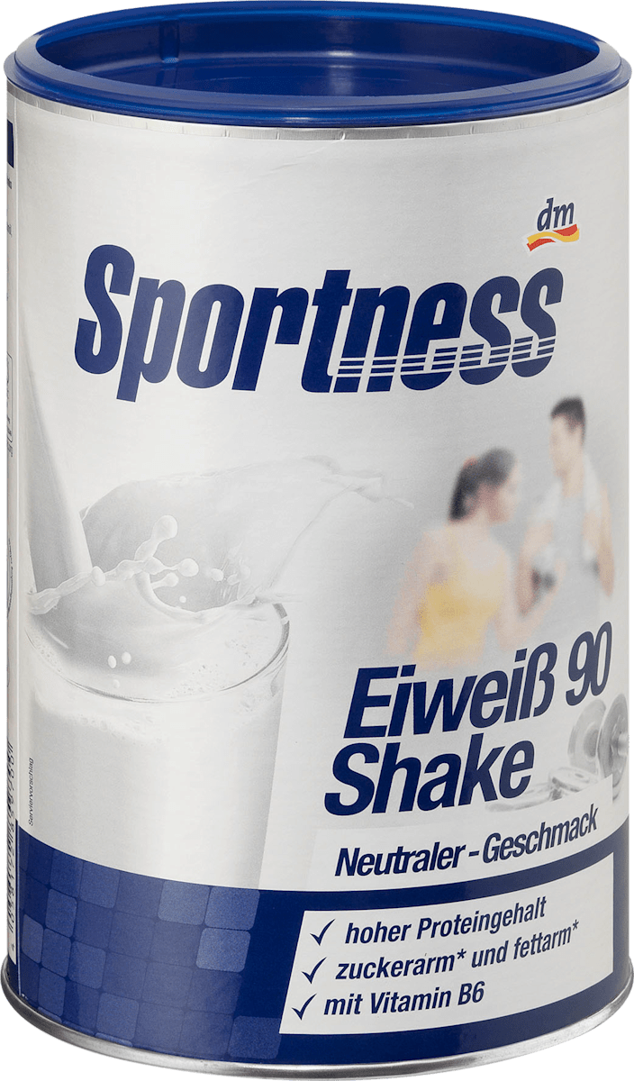 Sportness Eiweiß-Shake Pulver 90, neutraler Geschmack, 300 g dauerhaft ...