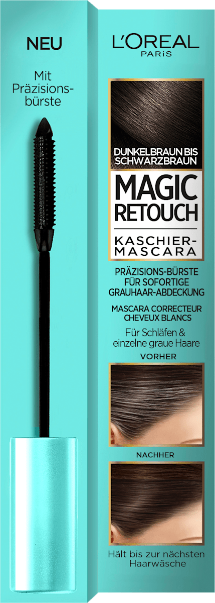 L'ORÉAL PARIS MAGIC RETOUCH Haarmascara Dunkelbraun bis Schwarzbraun, 8 ...