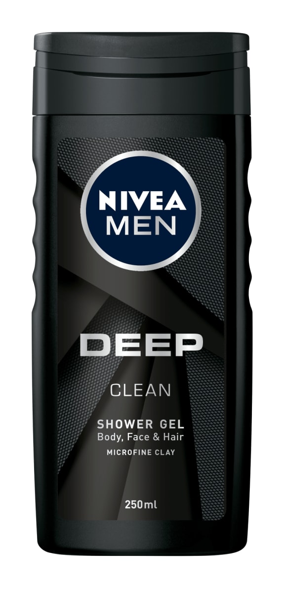 NIVEA MEN Душ гел Deep Clean 3in1, 250 ml Пазарувай трайно изгодно онлайн