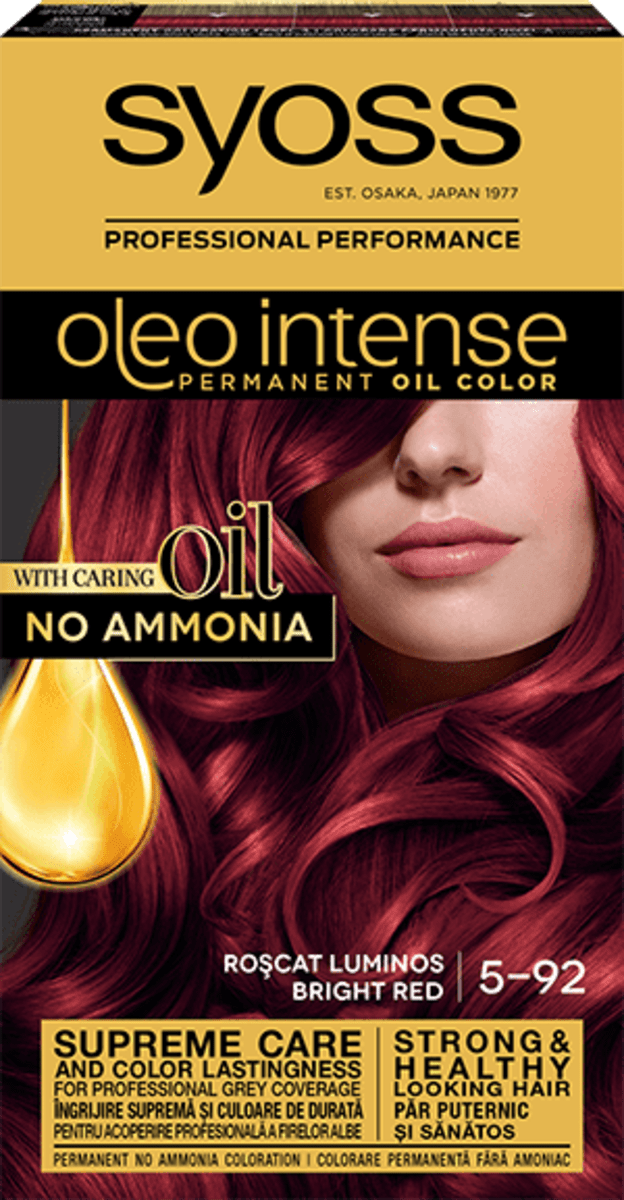 syoss Oleo Intense Боя за коса - Nr. 5-92 Ярко червен, 1 бр. Пазарувай ...