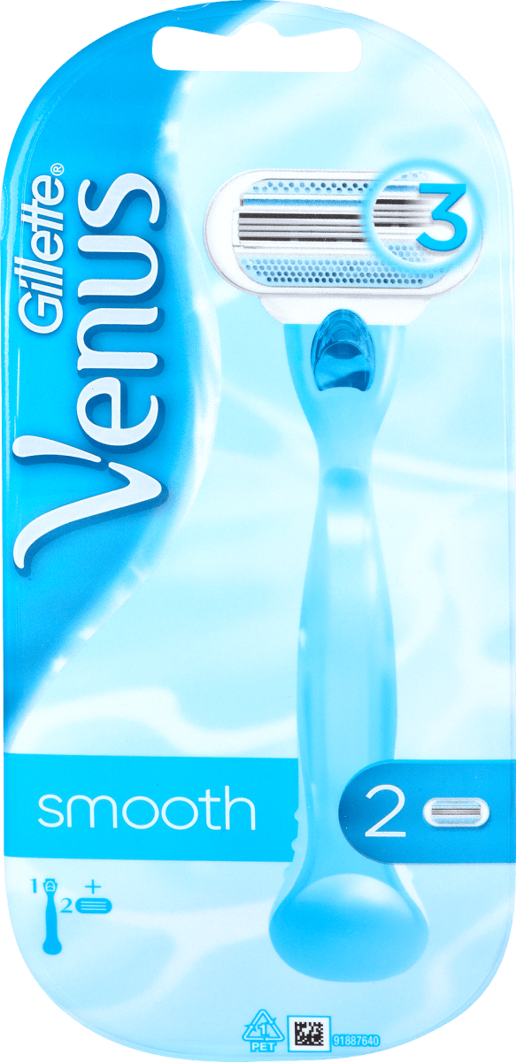 Gillette Venus Smooth brijač + 2 zamjenske patrone, 1 kom. kupujte ...