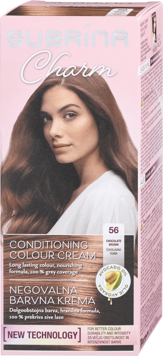 SUBRiNA Charm barva za lase z avokadovim oljem 56 Čokoladno Rjava, 1 ...