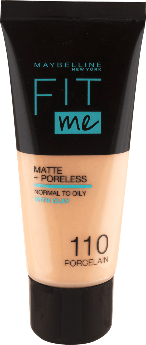 MAYBELLINE NEW YORK Fit Me Matte & Poreless fond de ten 110 Porcelain ...