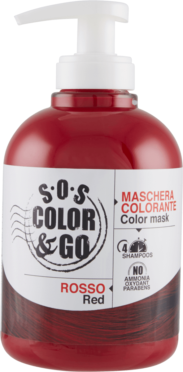 ALAMA PROFESSIONAL SOS Color&Go maschera colorata rosso, 300 ml ...