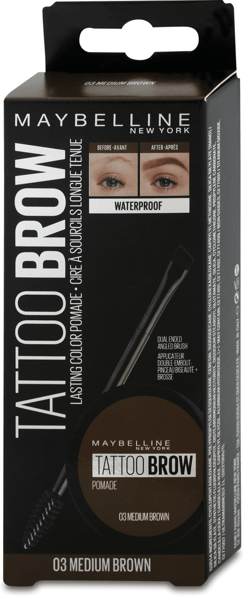 MAYBELLINE NEW YORK Tattoo Brow pomadă pentru sprâncene 03 Medium Brown ...