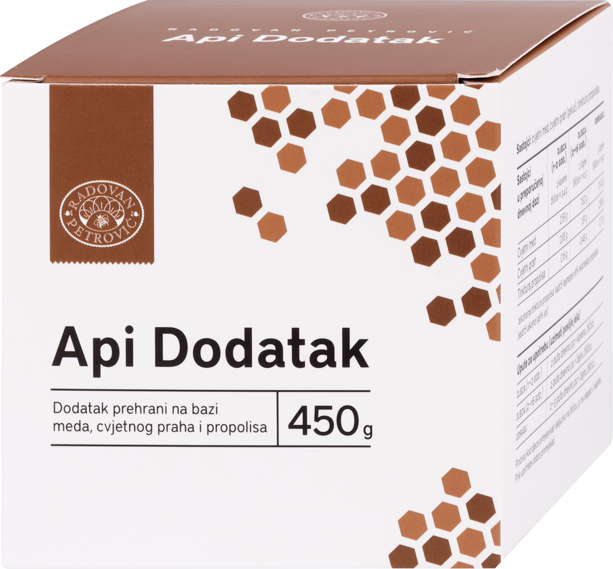 RADOVAN PETROVIĆ Api Dodatak prehrani na bazi meda, 450 g | dm.hr