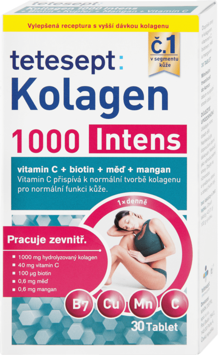 tetesept tablety Kolagen 1000 Intens, 30 ks | dm.cz