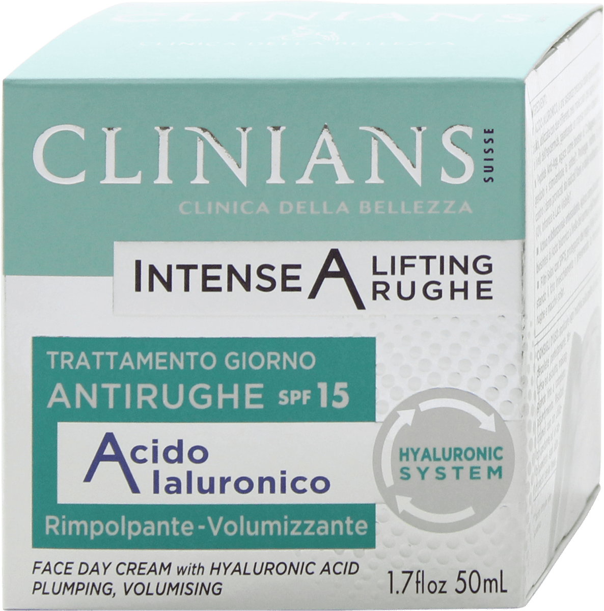 CLINIANS Crema viso giorno antirughe SPF 15 Intense A Lifting Rughe, 50 ...