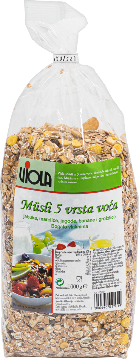 VIOLA Musli - 5 vrsta voća, 1 kg kupujte online po uvijek povoljnim ...