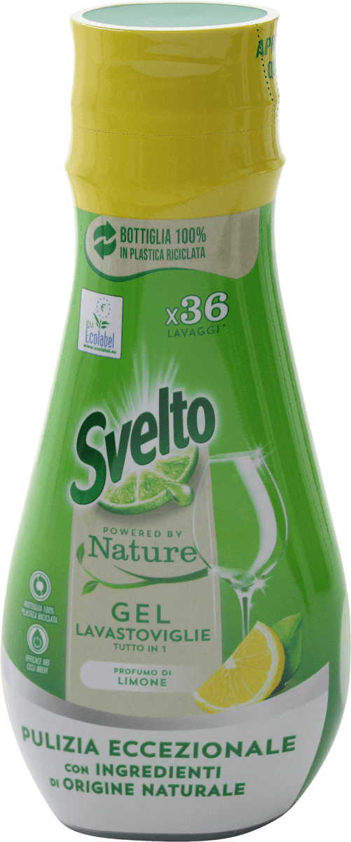 Svelto Gel Lavastoviglie Tutto In 1 Powered By Nature profumo di limone ...