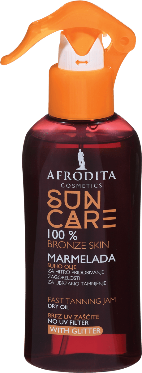 AFRODITA SUN CARE marmelada - suvo ulje u spreju, sa šljokicama, 150 ml ...