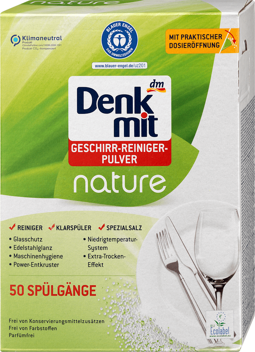 Denkmit Geschirr-Reingungs-Pulver nature, 1 kg | dm.at