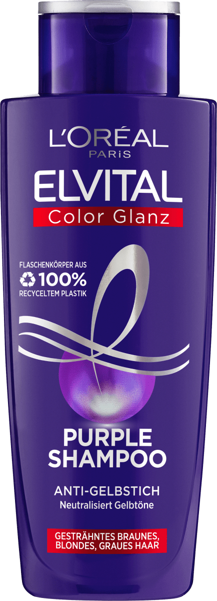 L'ORÉAL PARiS ELVITAL Shampoo Color Glanz Purple, 200 ml dauerhaft ...