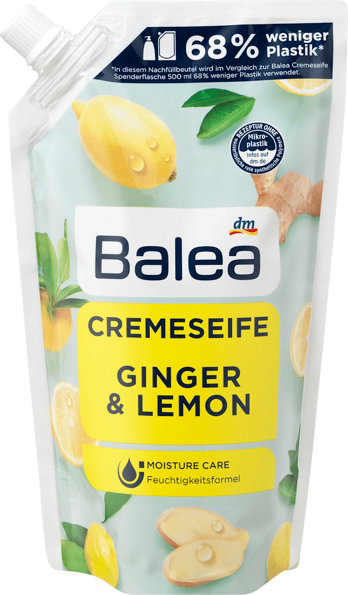 Balea Пълнител за крем сапун Ginger And Lemon 500 Ml Пазарувай трайно