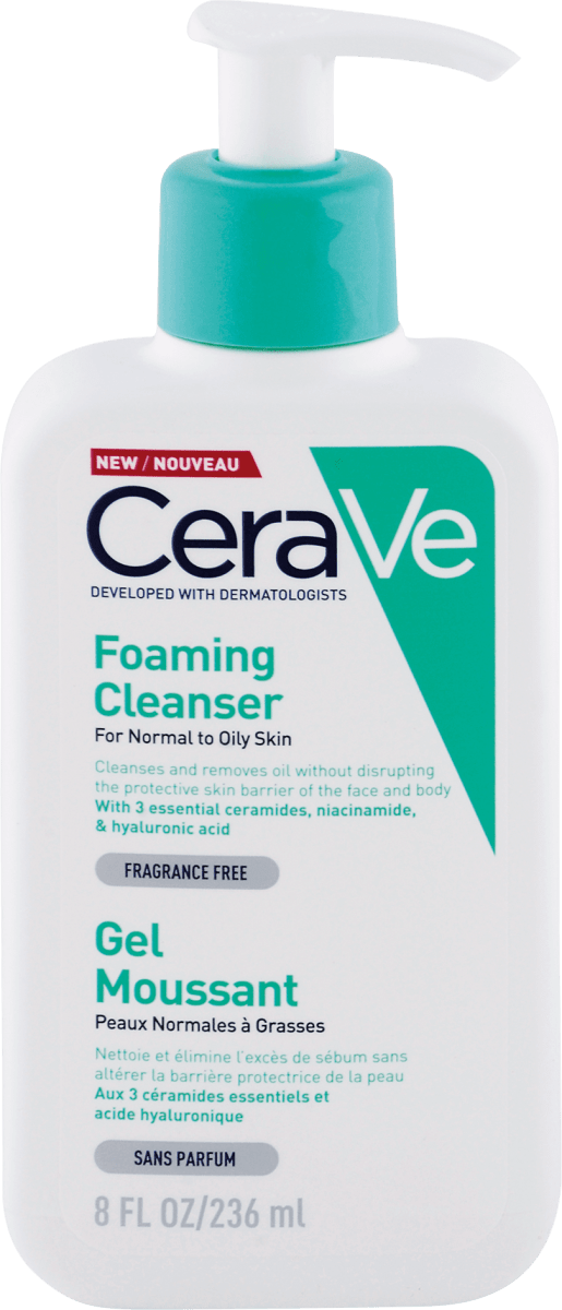 CeraVe Pjenušavi gel za čišćenje lica - normalna i masna koža, 236 ml ...