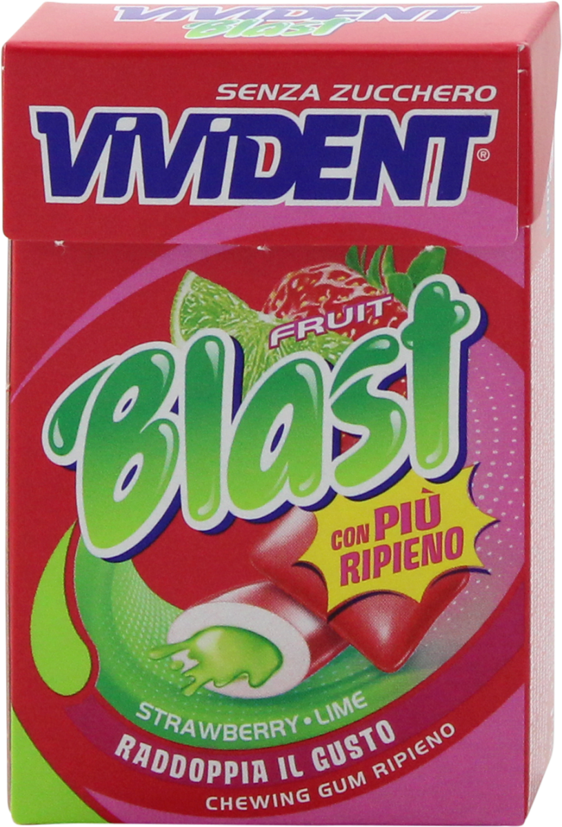 VIVIDENT Chewing gum senza zucchero gusto fragola e lime, 30 g Acquisti ...