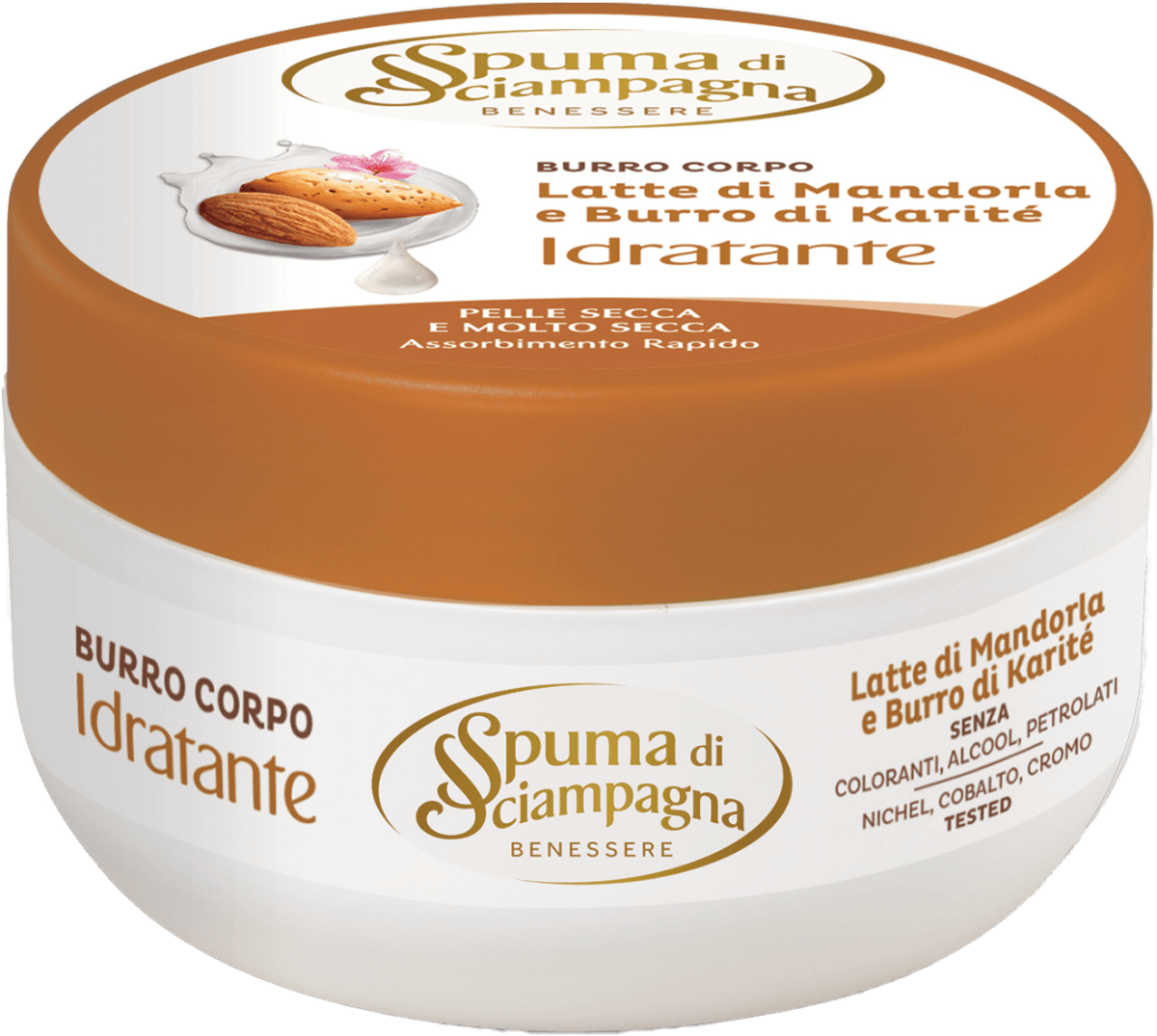 Spuma di Sciampagna Burro corpo idratante con latte di mandorla e burro ...
