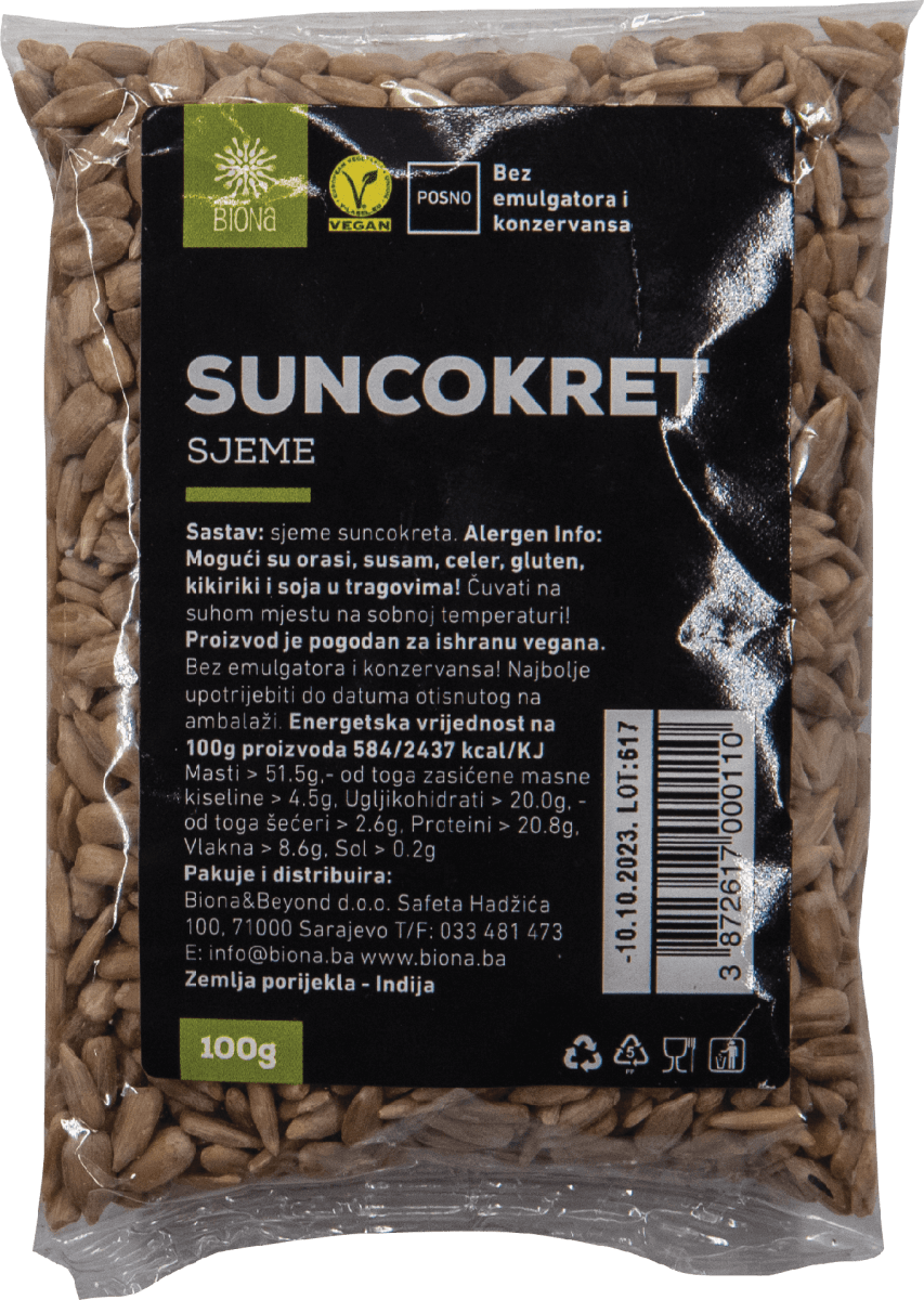 BIONA Suncokret, 100 g kupujte online po uvijek povoljnim cijenama | dm-drogeriemarkt.ba
