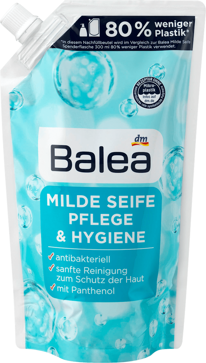 Balea Flüssigseife, milde Seife Pflege & Hygiene, antibakteriell ...