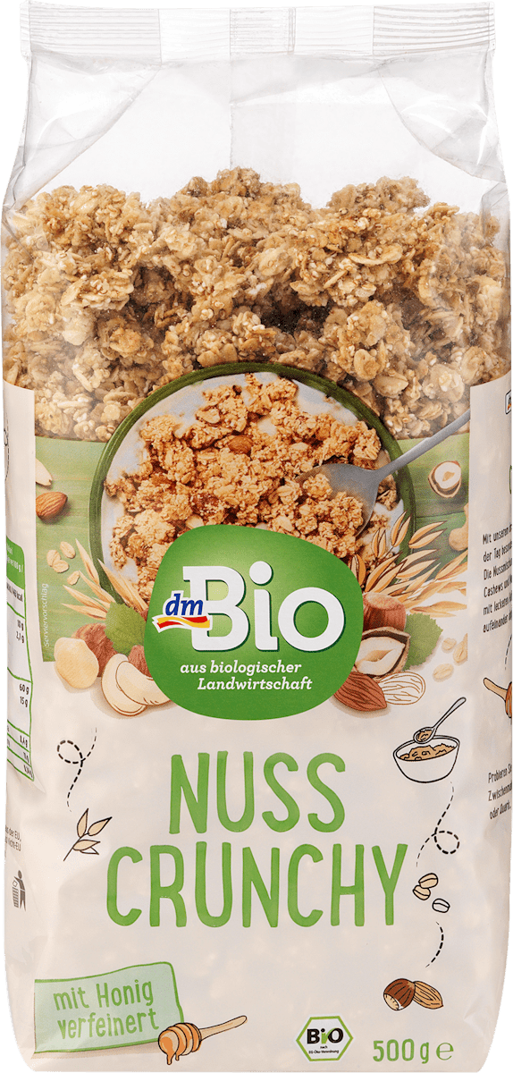dmBio bio křupavé oříškové müsli, 500 g | dm.cz