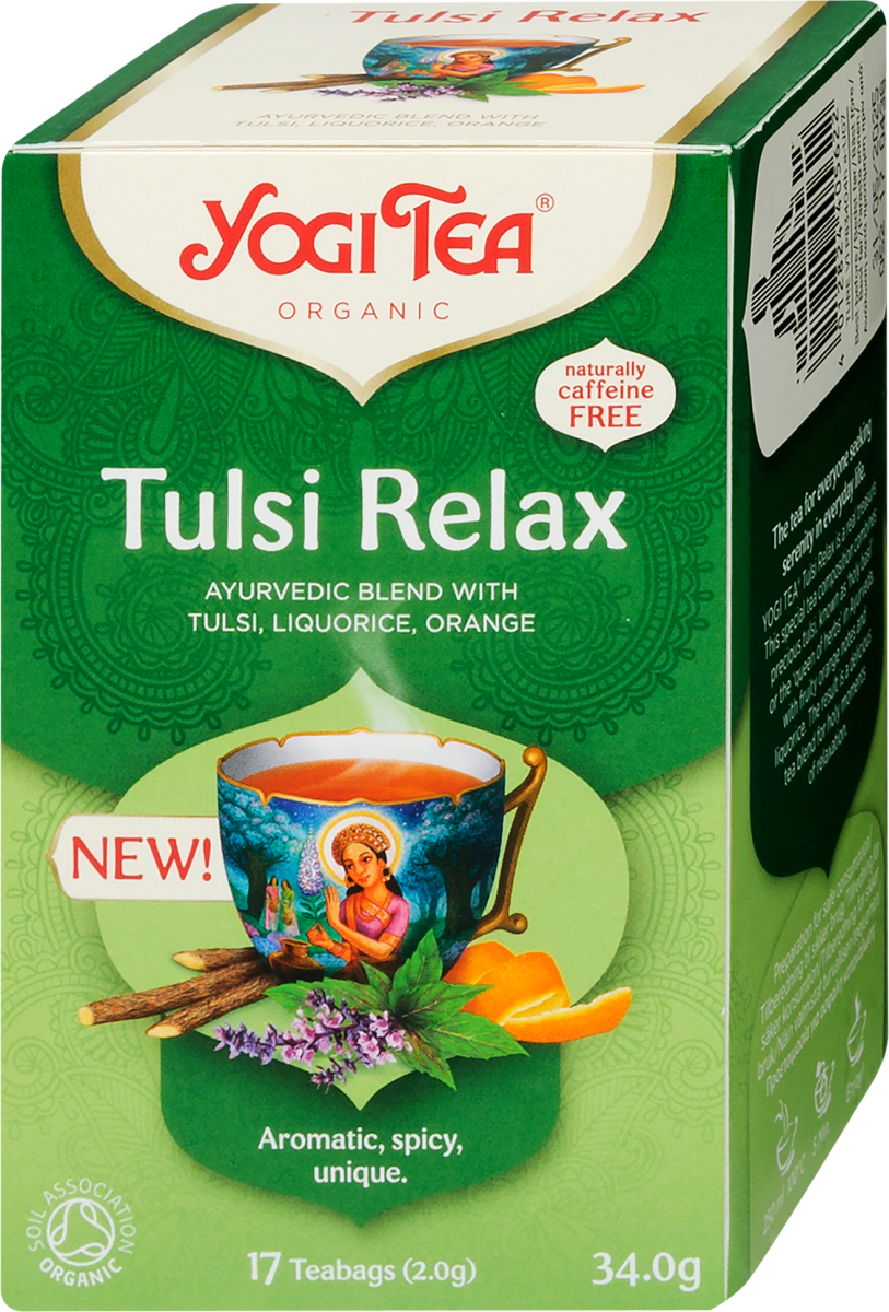 YOGI TEA Bio pihentető tulsi tea, 17 filter, 34 g | dm.hu