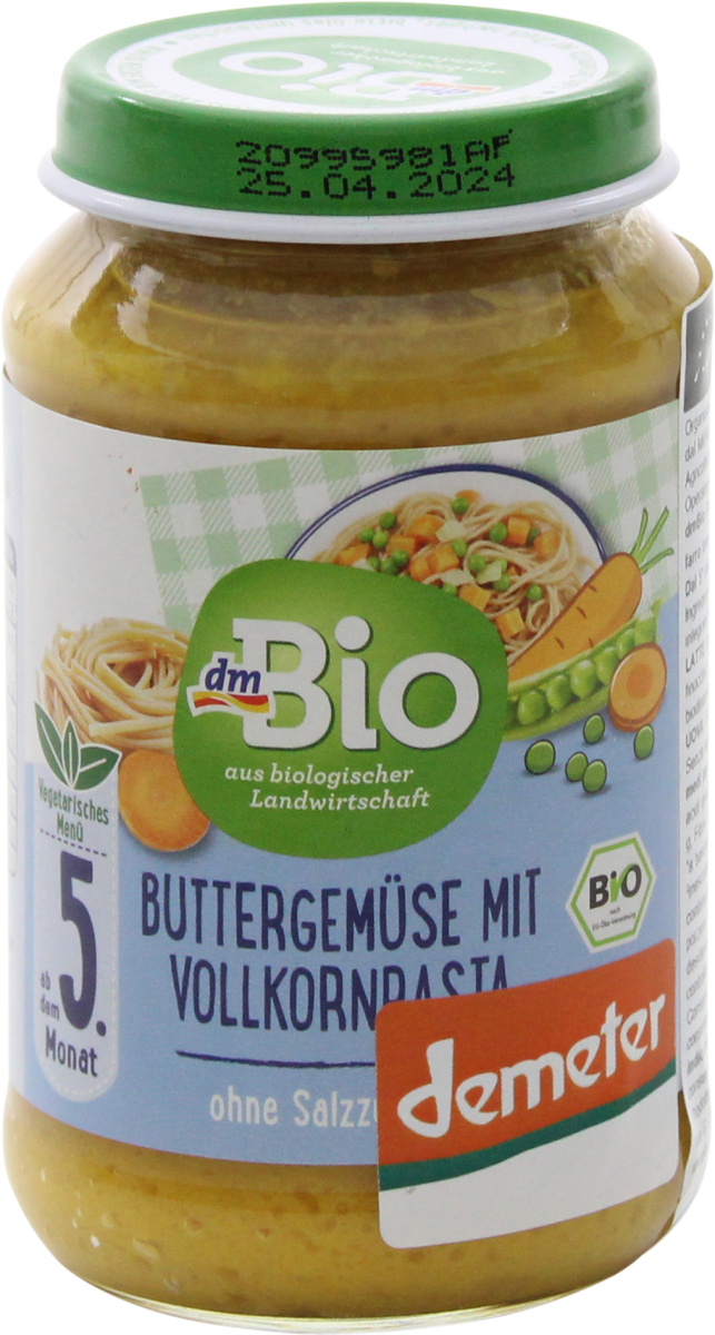 dmBio Omogeneizzato con verdure e pasta integrale, 190 g Acquisti ...