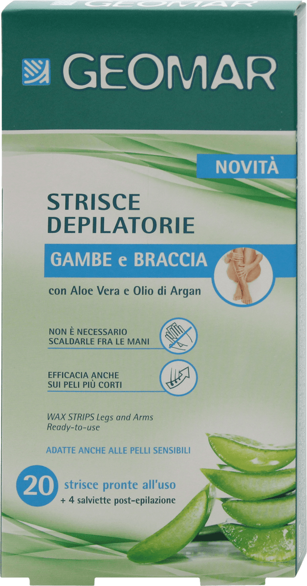 GEOMAR Strisce depilatorie gambe e braccia, 20 pz Acquisti online ...