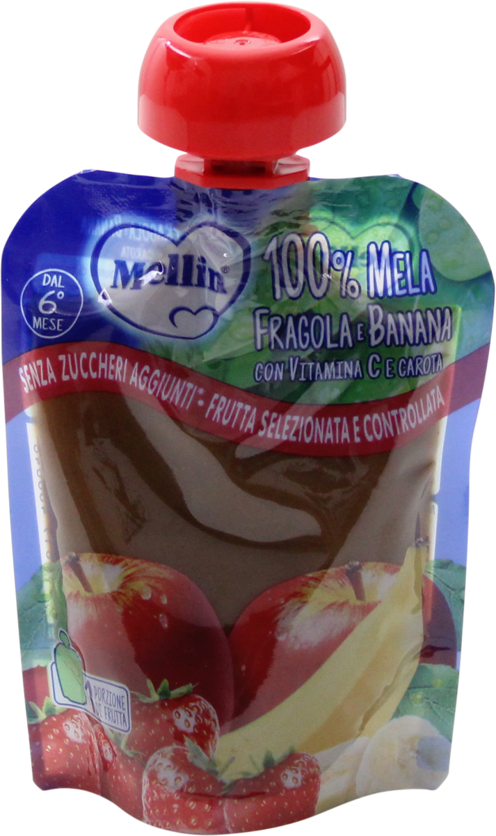 Mellin Purea di 100% mela, fragola e banana, 90 g Acquisti online ...