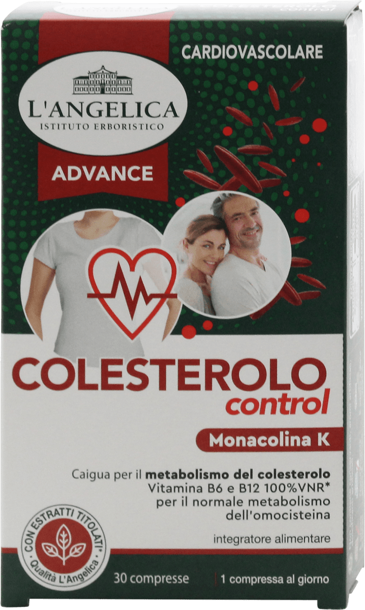 L'ANGELICA Integratore alimentare colesterolo control Advance, 30 pz ...