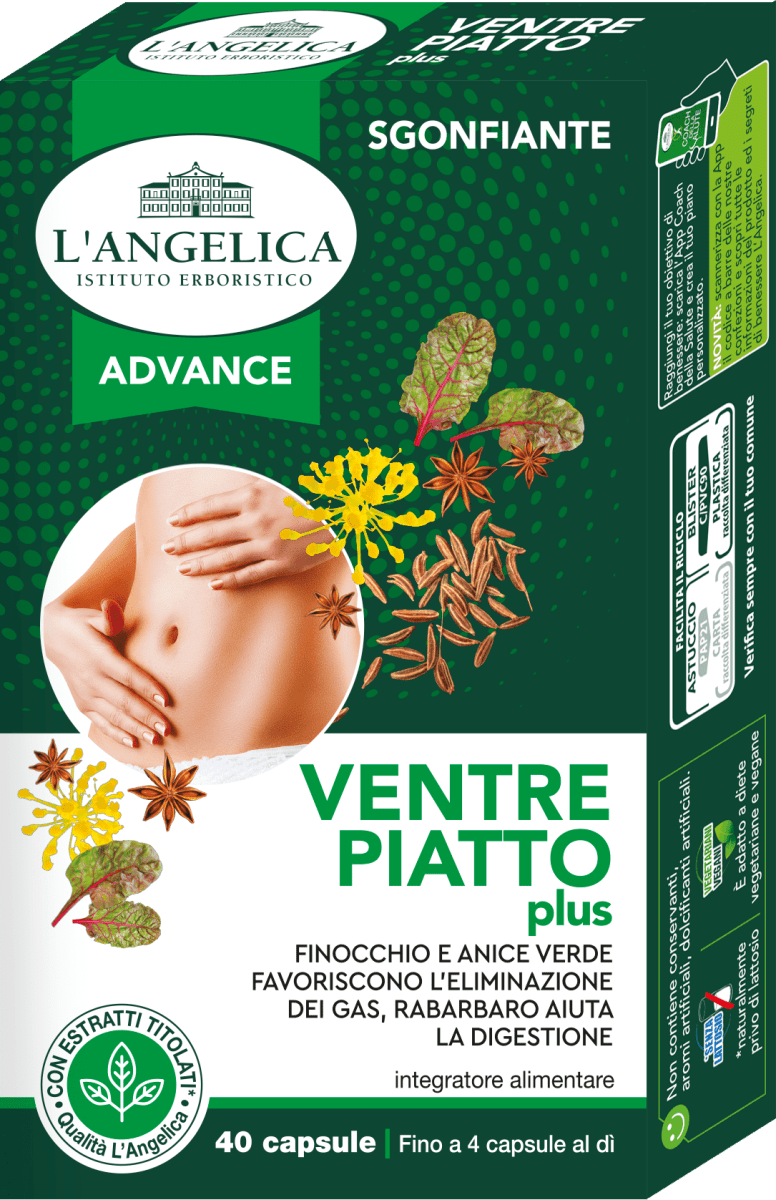 L'ANGELICA Integratore alimentare ventre piatto plus Advance, 40 pz ...