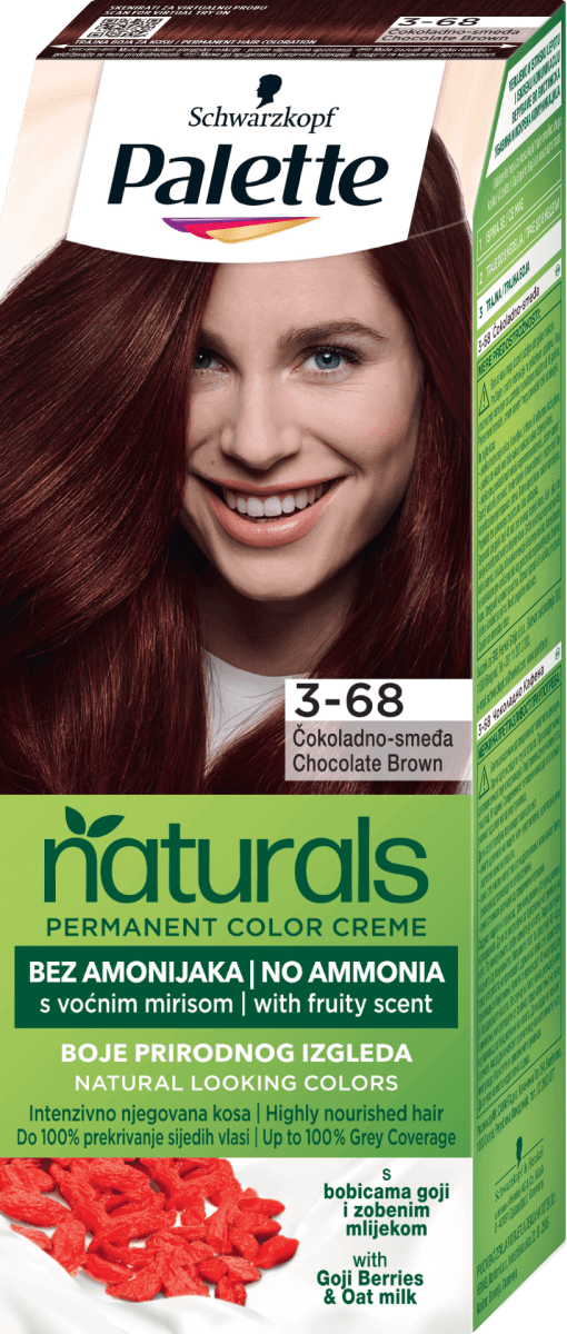 Palette Natural Colors Боя за коса - Nr. 3-68 Шоколадово кафяв, 1 бр ...