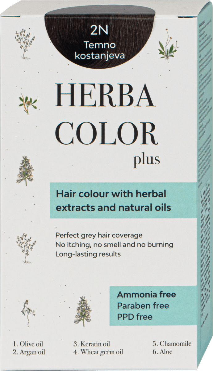 HERBA COLOR plus Boja za kosu - 2N tamni kesten, 1 kom povoljna online ...