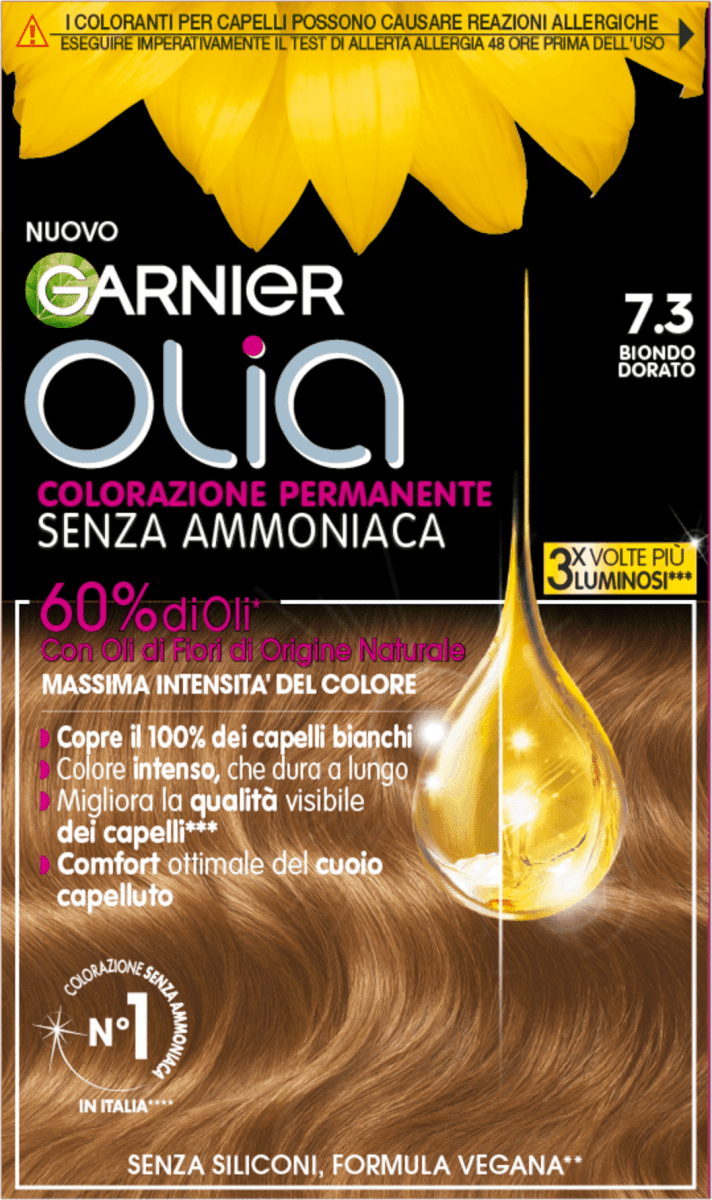 Garnier Olia Colorazione Permanente Biondo Dorato 7.3, 1 pz Acquisti ...