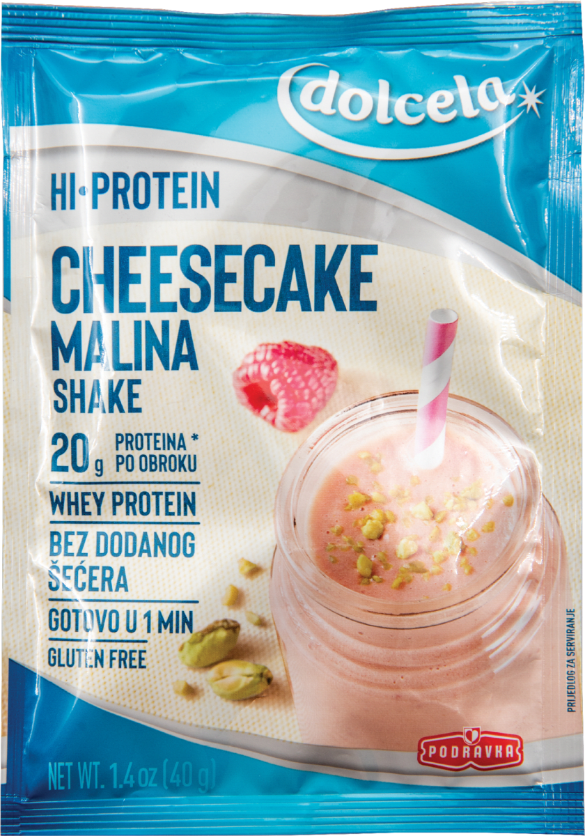 dolcela Dolcela Hi Protein Cheesecake malina shake, 40 g kupujte online ...