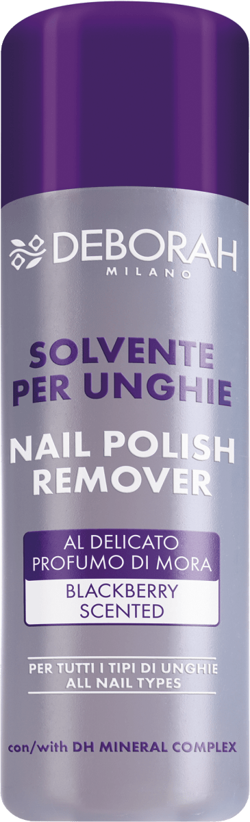 DEBORAH MILANO Solvente per unghie con acetone al profumo di mora, 120 ...