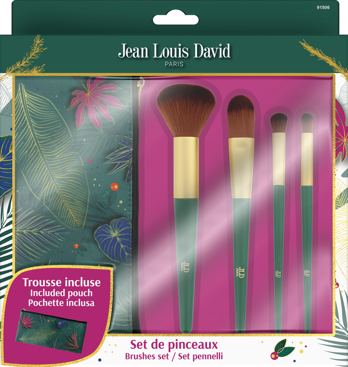 Jean Louis David Set pensule de make-up, 1 buc cumpără permanent online ...