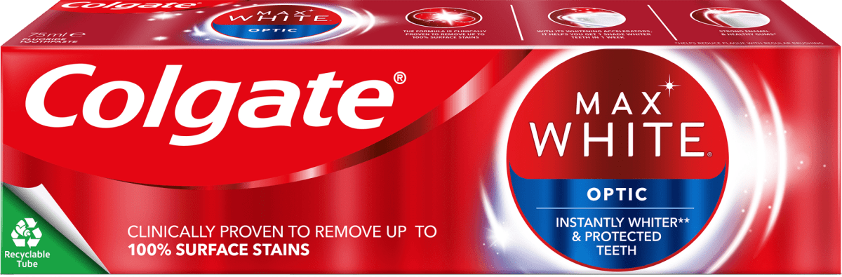 Colgate Паста за зъби Max White Optic, 75 ml Пазарувай трайно изгодно ...