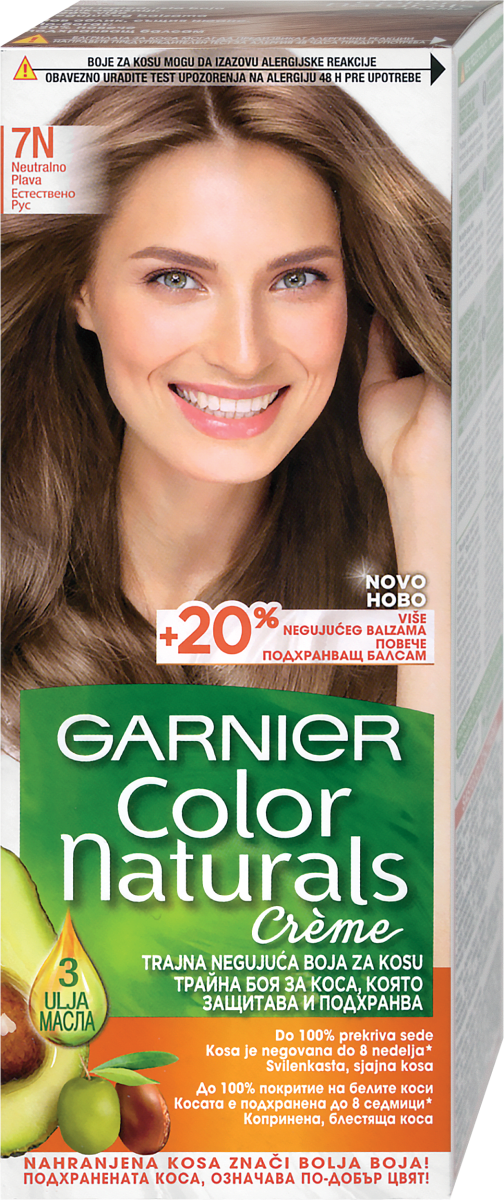 GARNIER Color naturals Боя за коса - Nr. 7N Естествено рус, 1 бр ...
