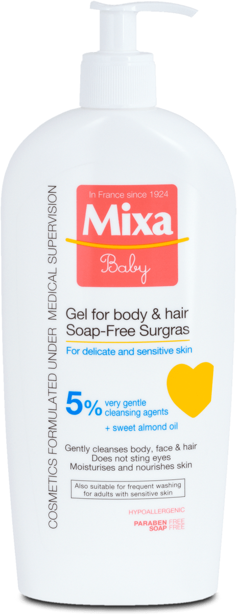 Mixa Baby mycí gel na tělo a vlásky, 400 ml | dm.cz