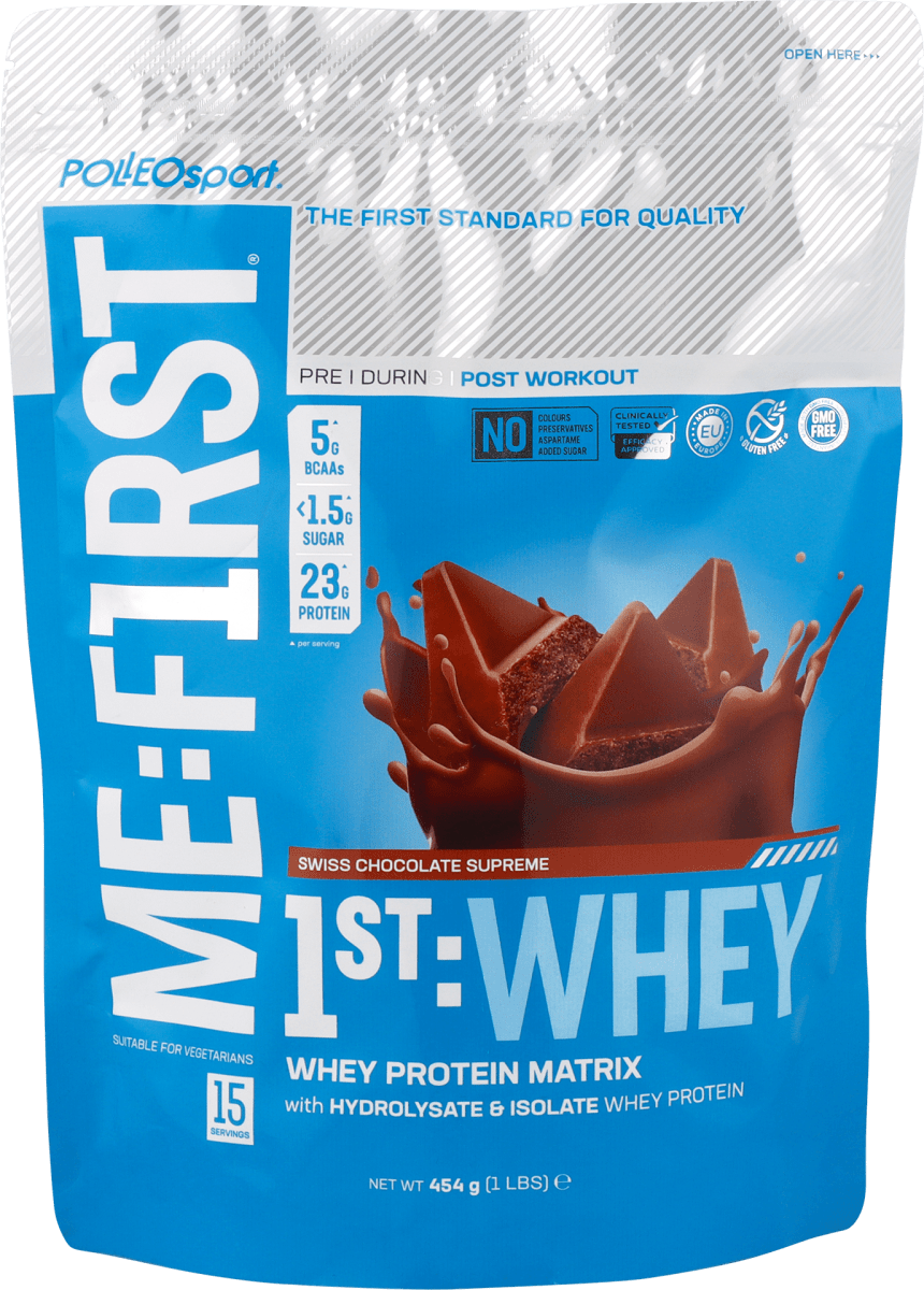 ME:F1RST 1st Whey proteinski prah s okusom švicarske čokolade, 454 g ...