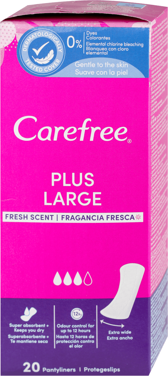 Carefree PLUS LARGE dnevni ulošci - superupijajući, 20 kom povoljna ...