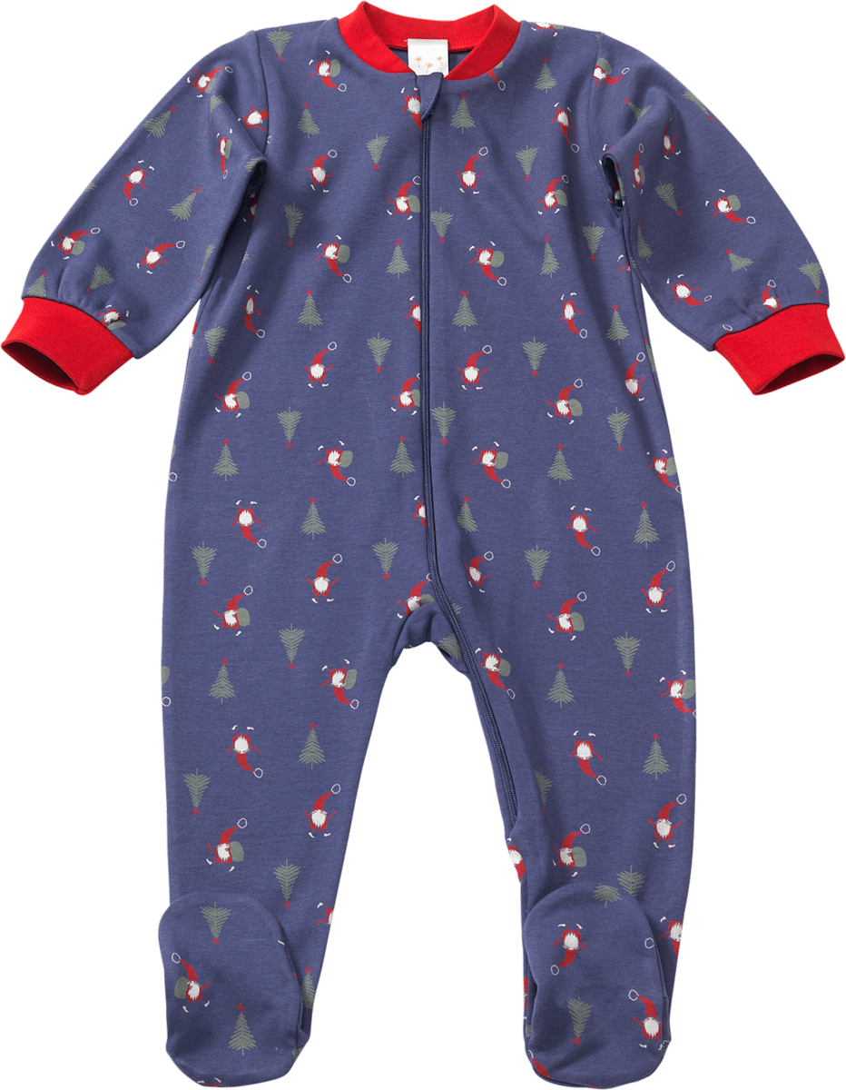 PUSBLU Kinder Schlafanzug, Gr. 98/104, aus Bio-Baumwolle, blau, 1 St ...