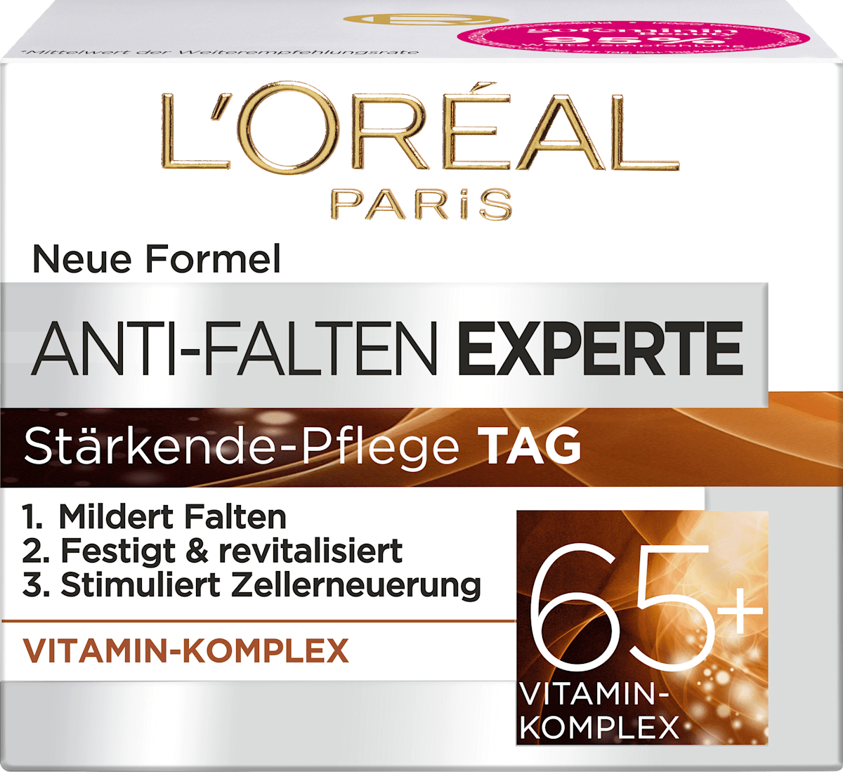 L'ORÉAL PARIS Anti Falten Gesichtscreme Experte 65+, 50 ml dauerhaft ...