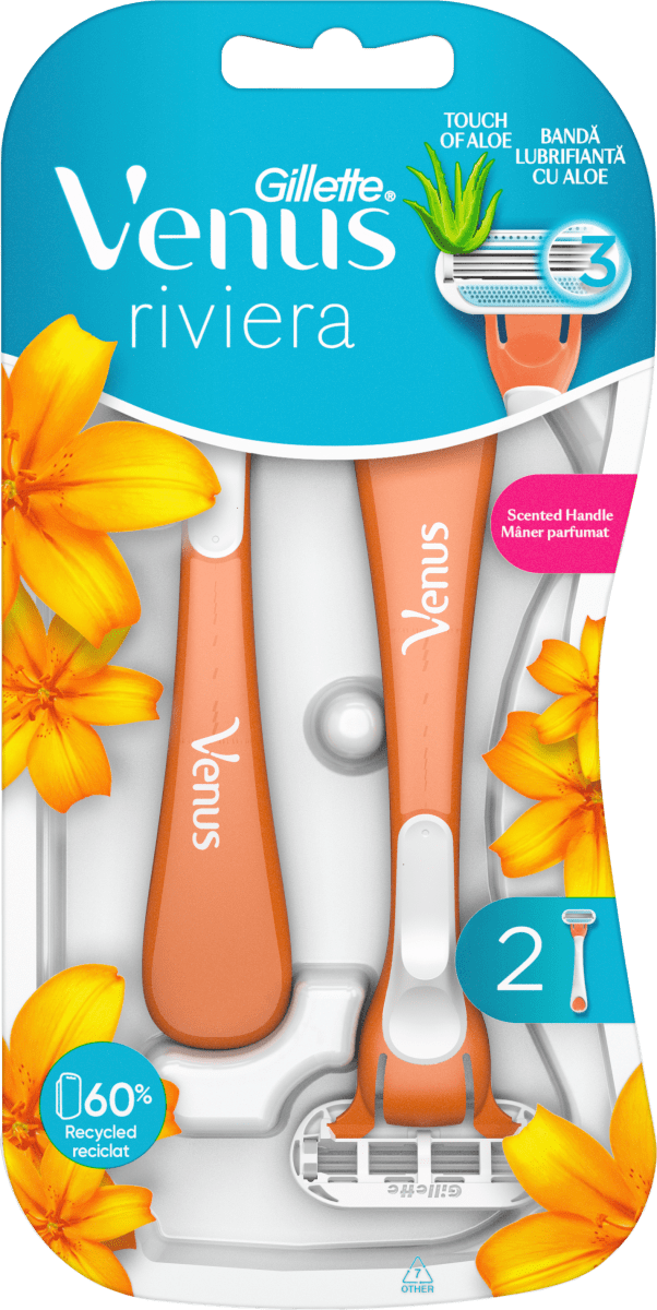Gillette Venus Дамска самобръсначка riviera, 2 бр. Пазарувай трайно ...