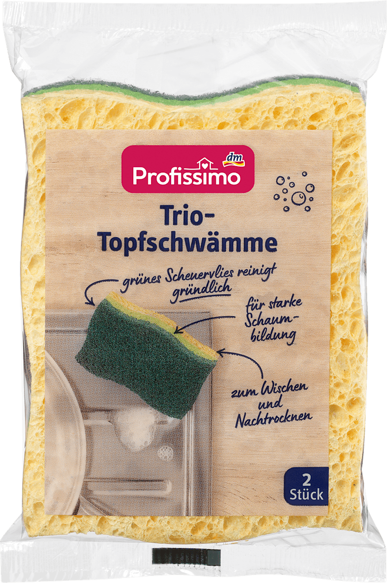 Profissimo Trio-Topfschwämme, 2 St dauerhaft günstig online kaufen | dm.de