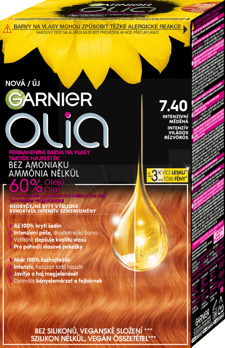Garnier Olia barva na vlasy intenzivní měděná 7.40, 1 ks | dm.cz