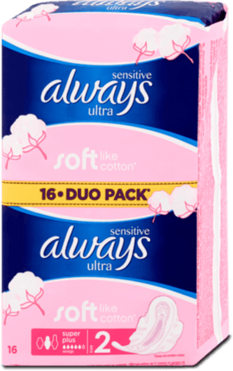 always vložky Ultra Sensitive super plus, 16 ks | dm.cz